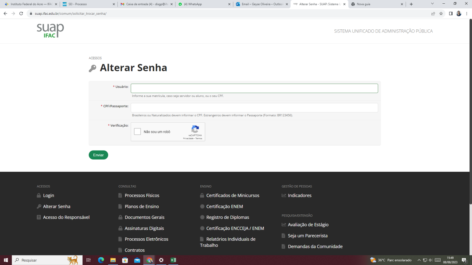 SUAP – Sistemas – IFAC